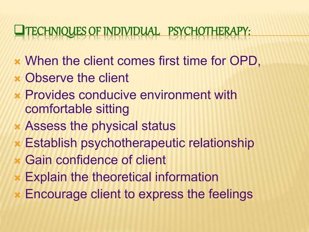 Psychotherapy ppt. | PPTX
