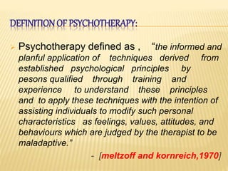 Psychotherapy ppt. | PPTX