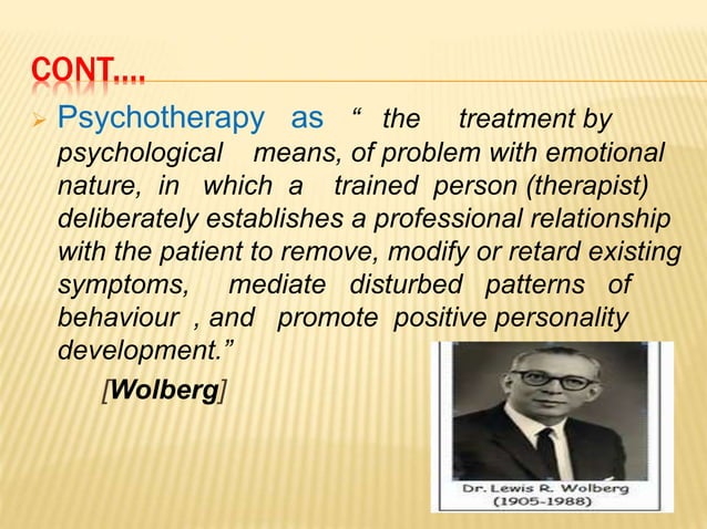 Psychotherapy ppt. | PPTX