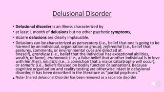 Psychotic disorders DSM 5 & ICD 11 | PPTX | Brain and Nervous System ...