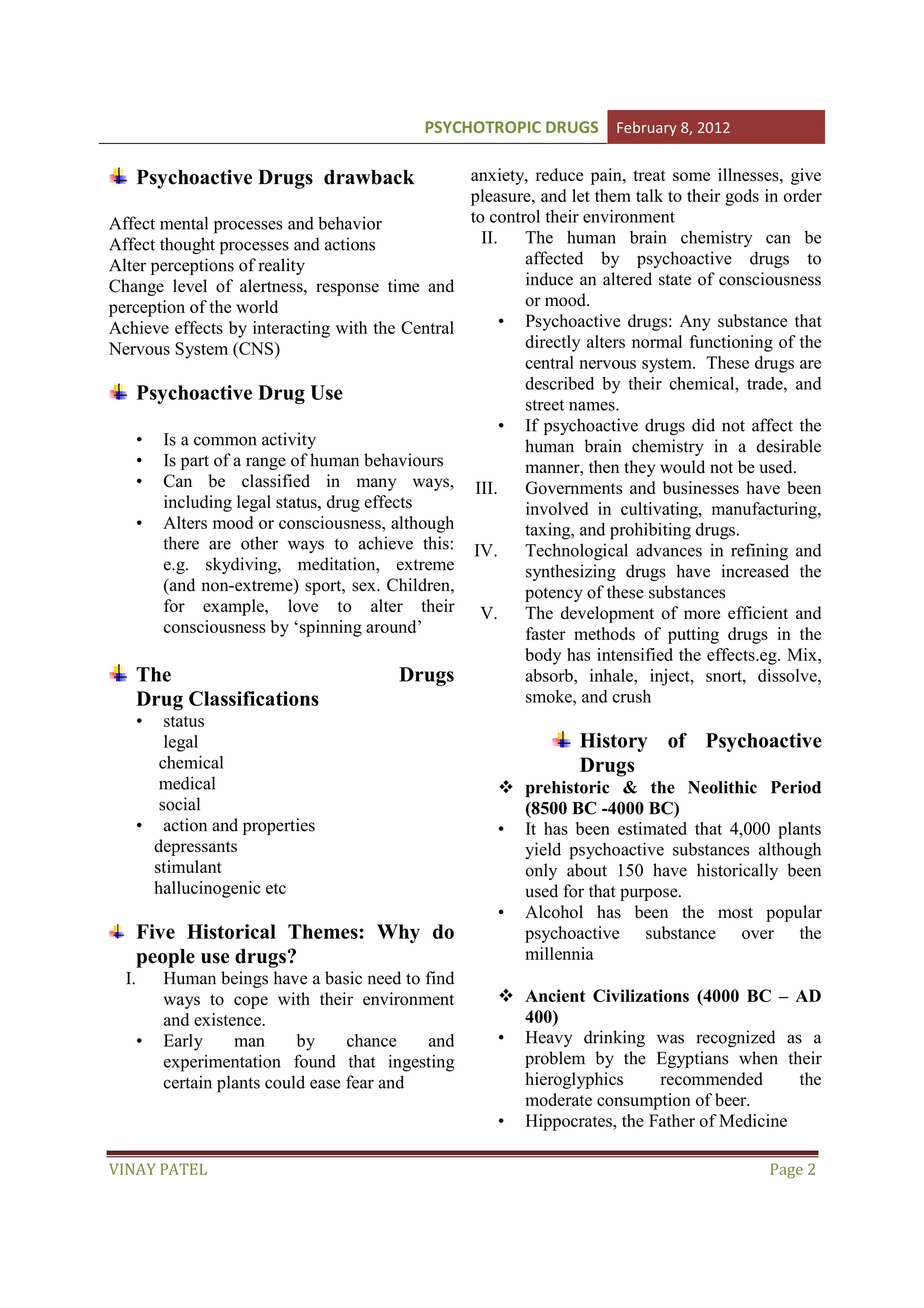 Psychotropic drugs review | PDF