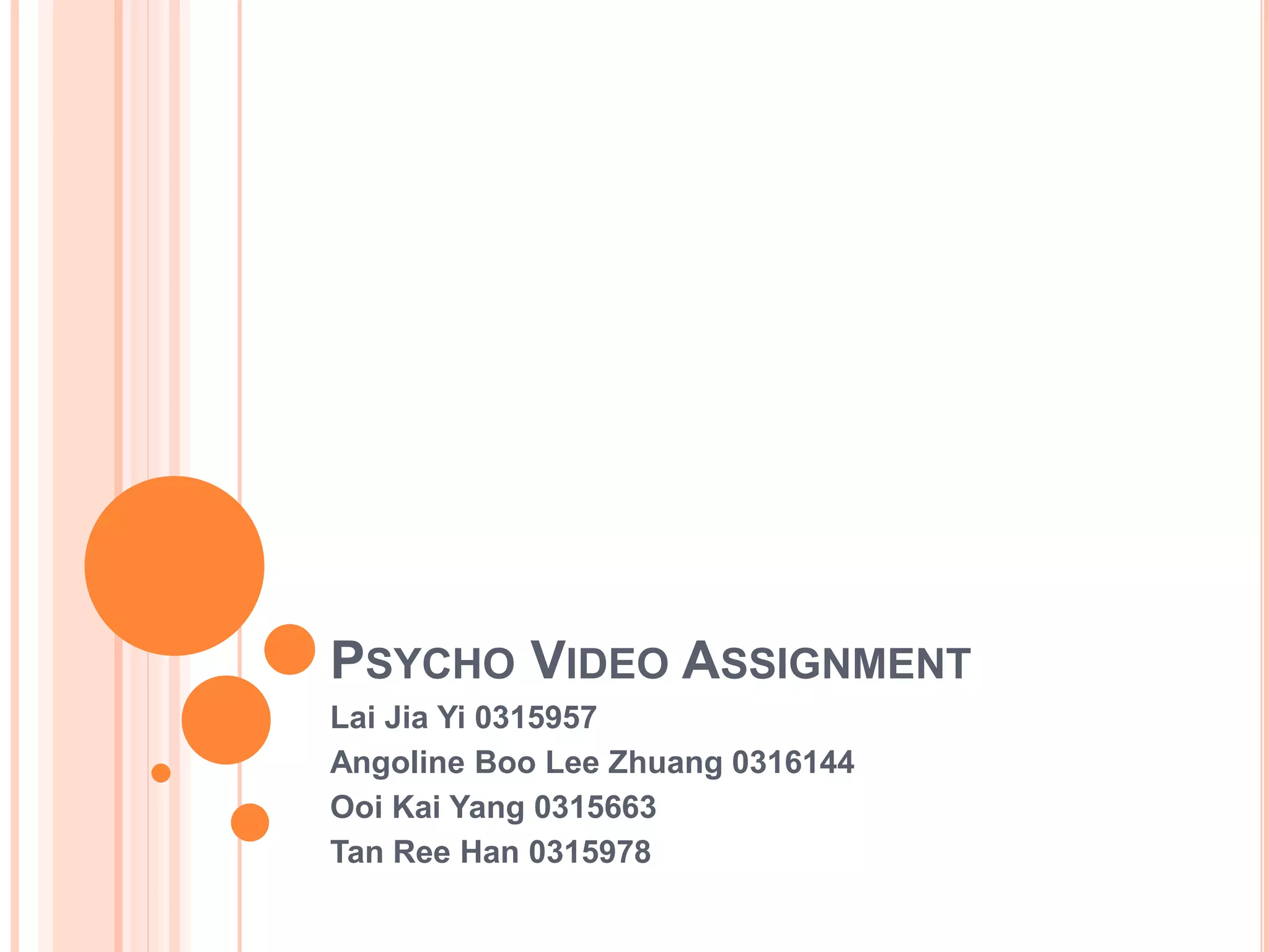 Psycho video assignment | PPT