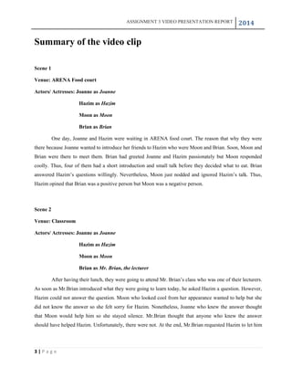 Psycho video report | DOCX