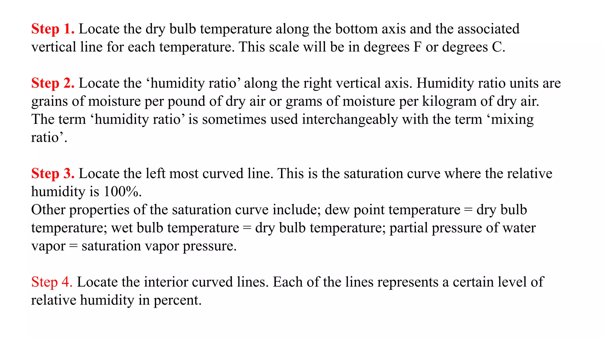 Psychrometric chart, How to read | PDF