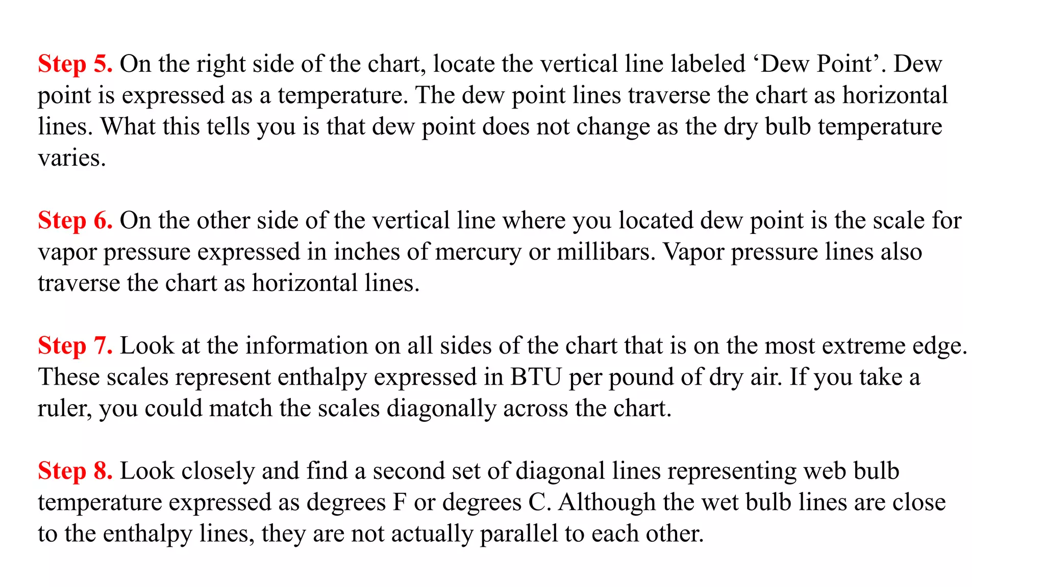 Psychrometric chart, How to read | PDF