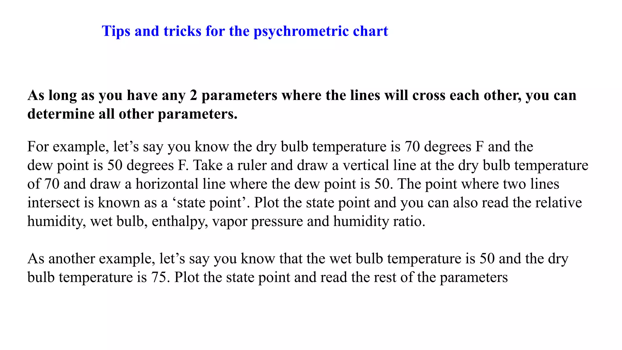 Psychrometric chart, How to read | PDF