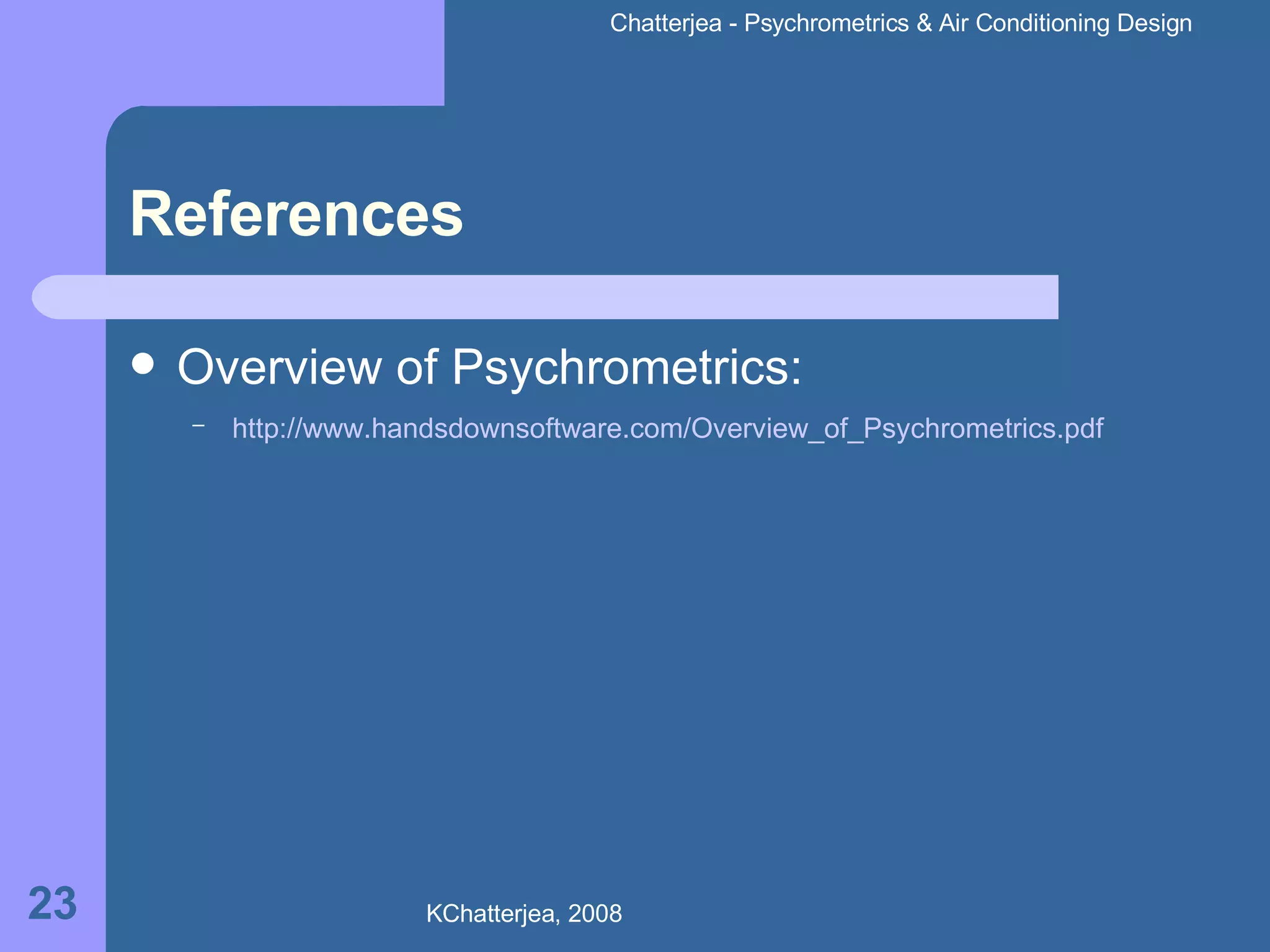 Psychrometrics | PPT