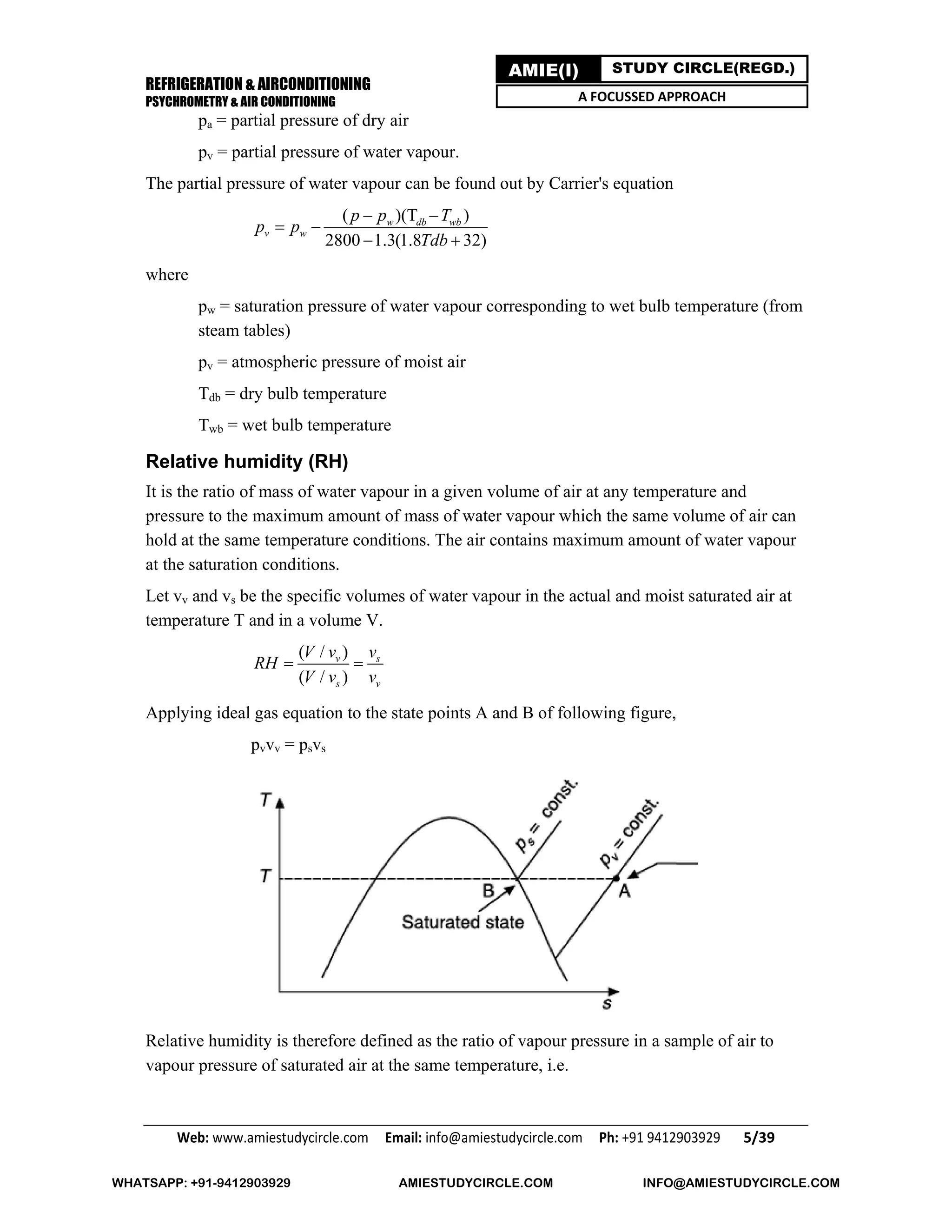Psychrometry & Air Conditioning | PDF