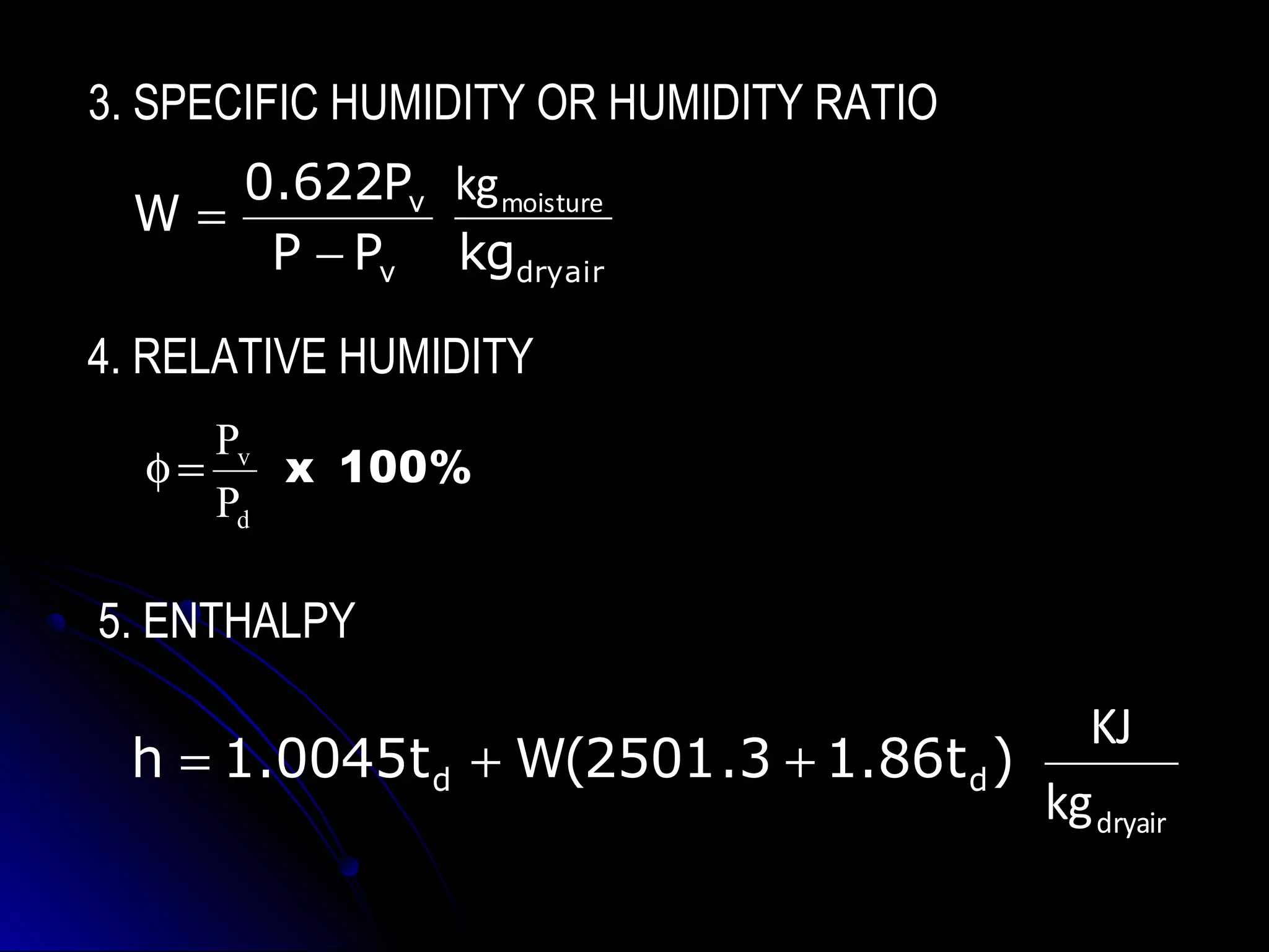 Psychrometry (air conditioning processes) | PPT
