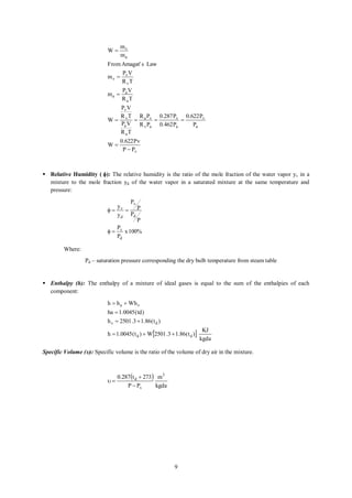 Psychrometry and air conditioning | PDF
