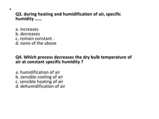 Psychrometry process in refrigeration sy | PPT