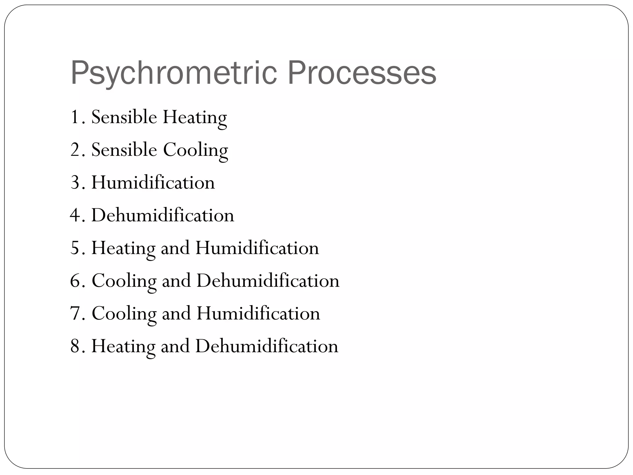 Psychrometric chart and process | PDF