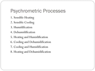 Psychrometric chart and process | PDF