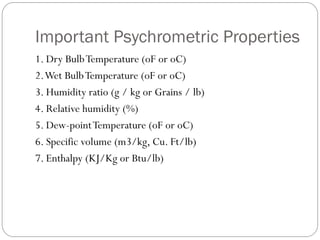 Psychrometric chart and process | PDF