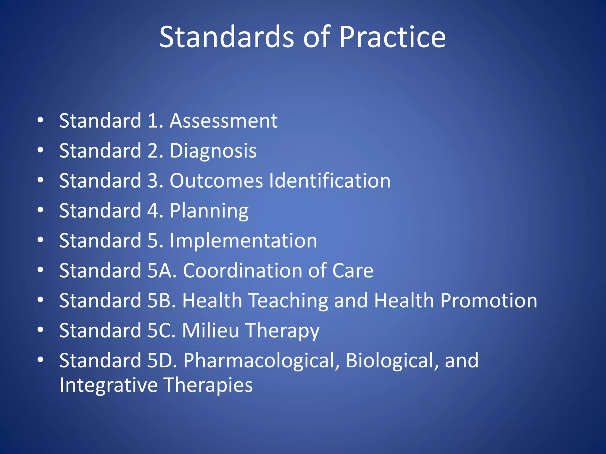 ANA Psychiatric - Mental Health Scope and Standards of Practice | PPTX