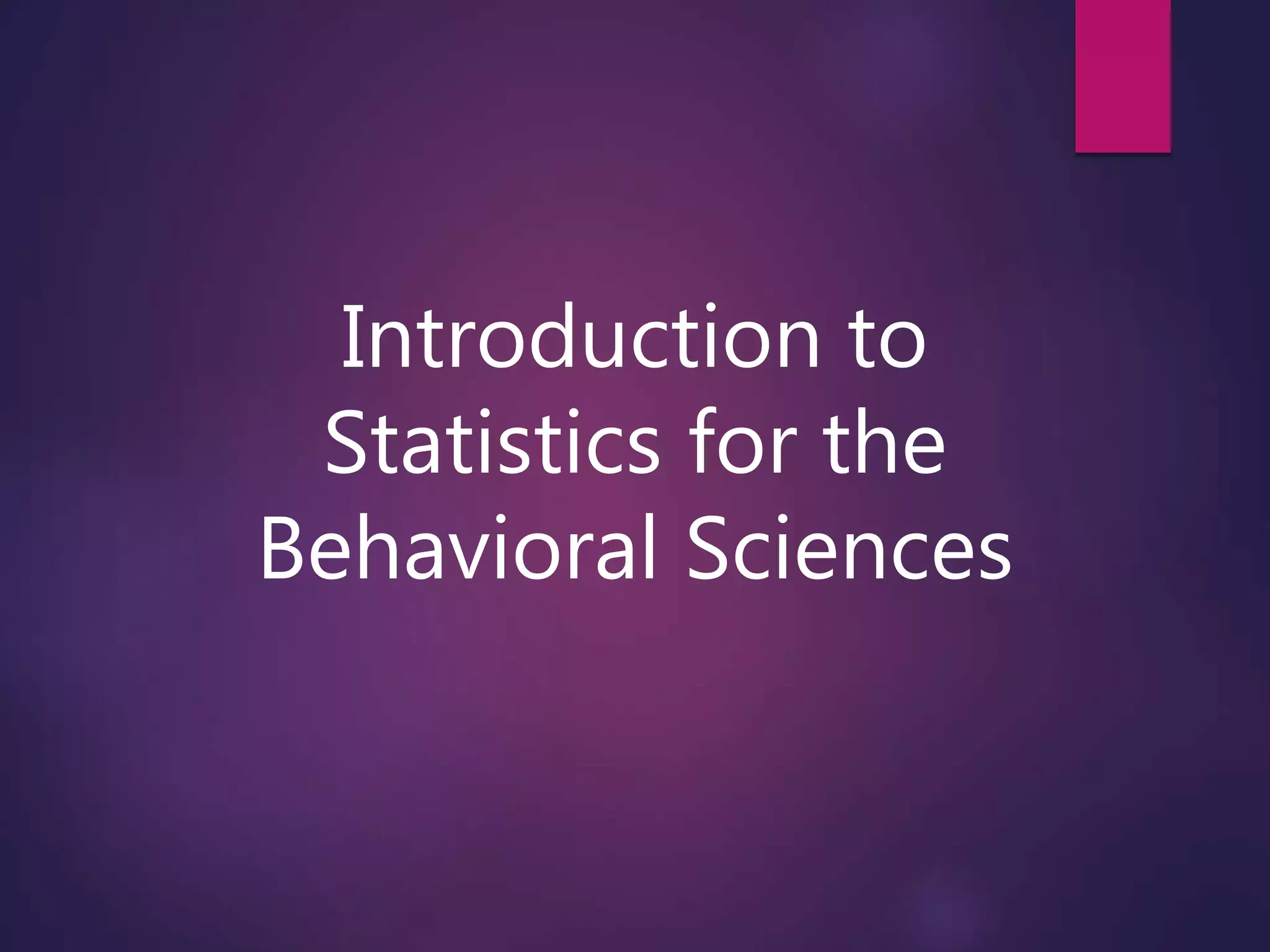 Psychological Statistics Chapter 1 | PPTX