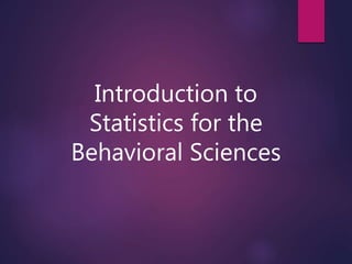 Psychological Statistics Chapter 1 | PPTX