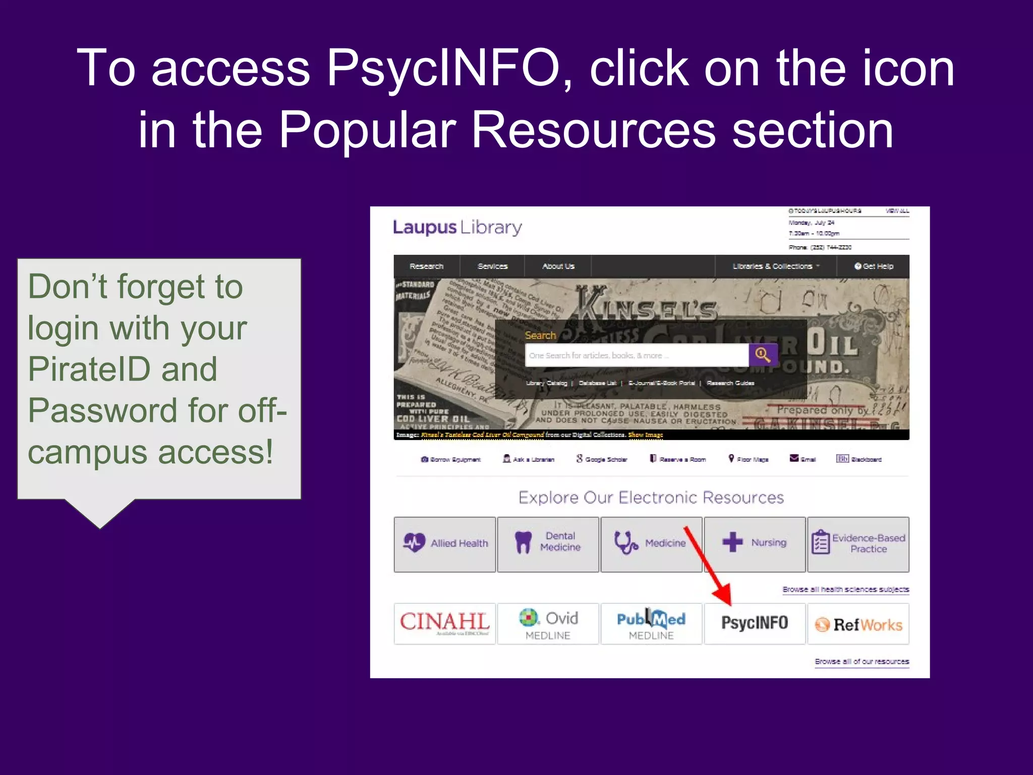 Finding Sources in PsycINFO | PPT