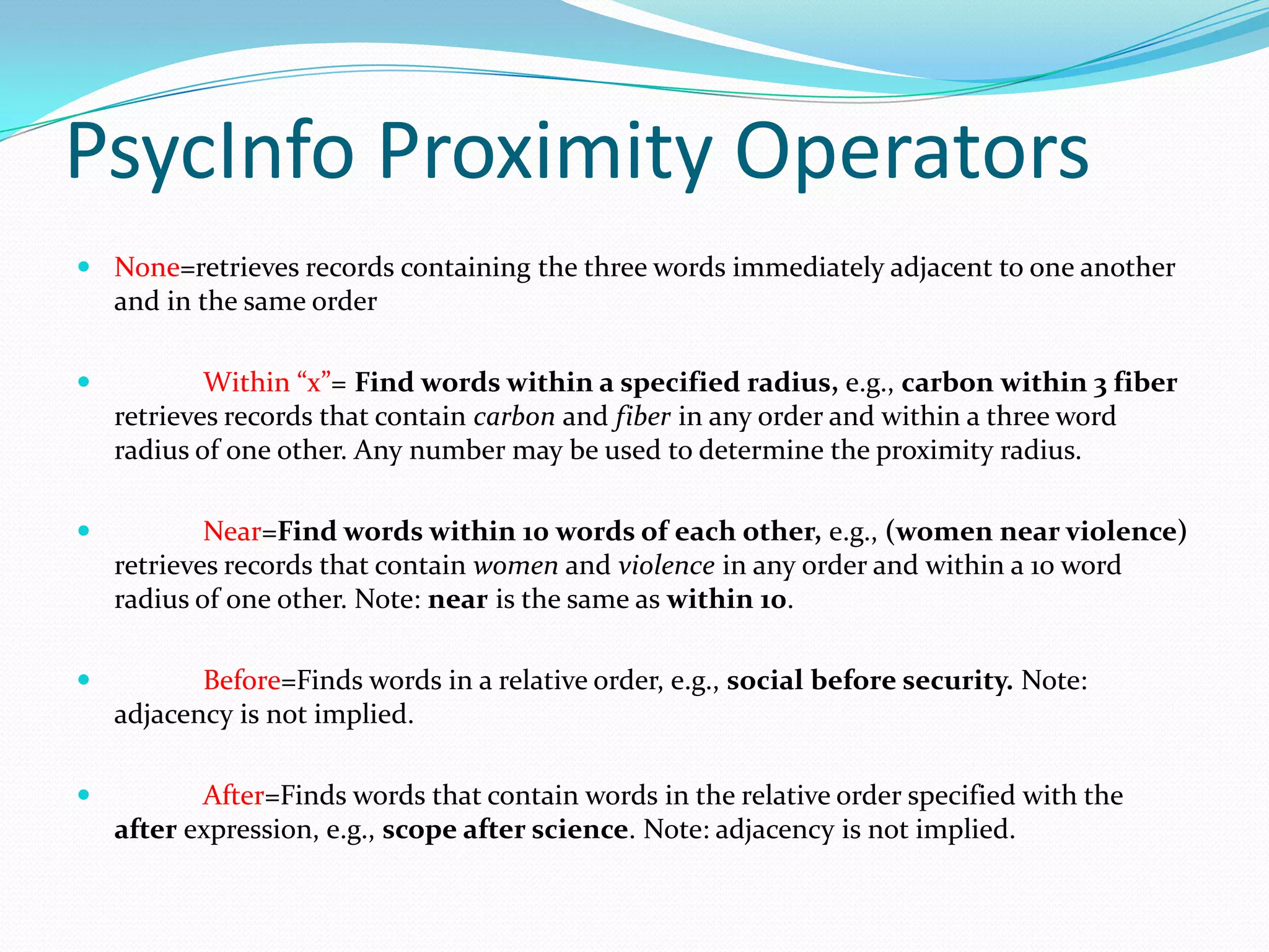 Psyc INFO database presentation | PPTX