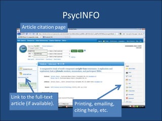 PsycINFO and PsycArticles | PDF