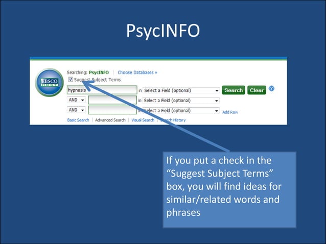 PsycINFO and PsycArticles | PPT | Free Download