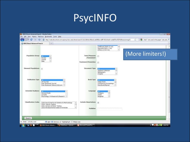 PsycINFO and PsycArticles | PPT