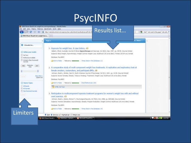 PsycINFO and PsycArticles | PPT