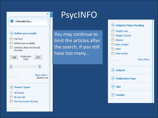 PsycINFO and PsycArticles | PPT