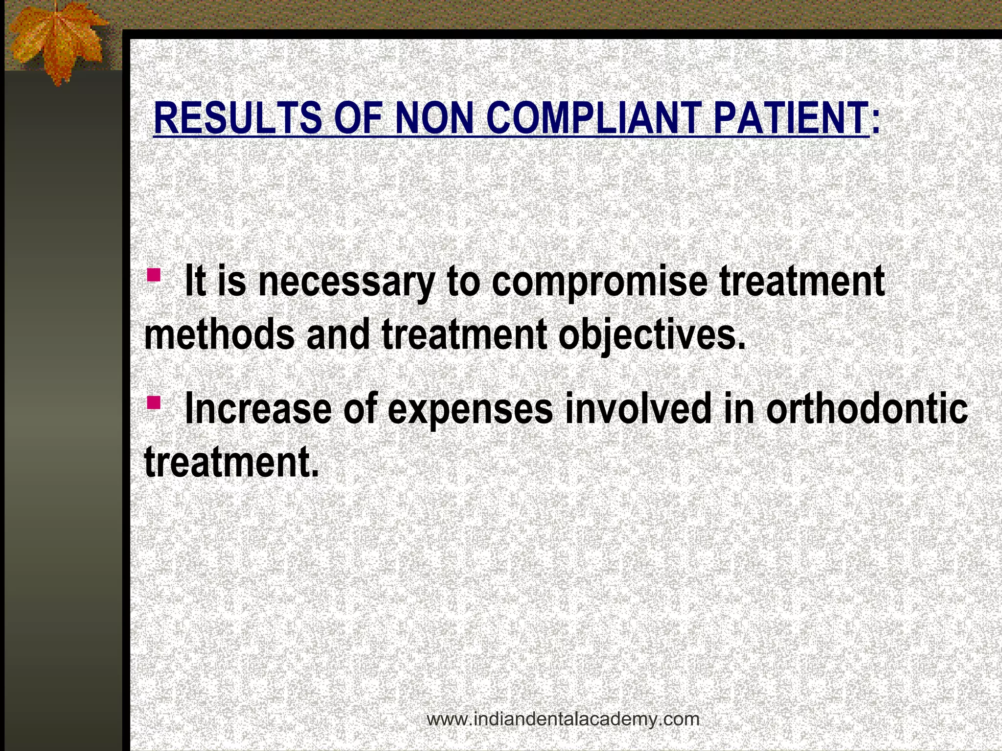 Psycological management of orthodontic patients | PPT