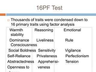 Psycometric test for cbr | PPT