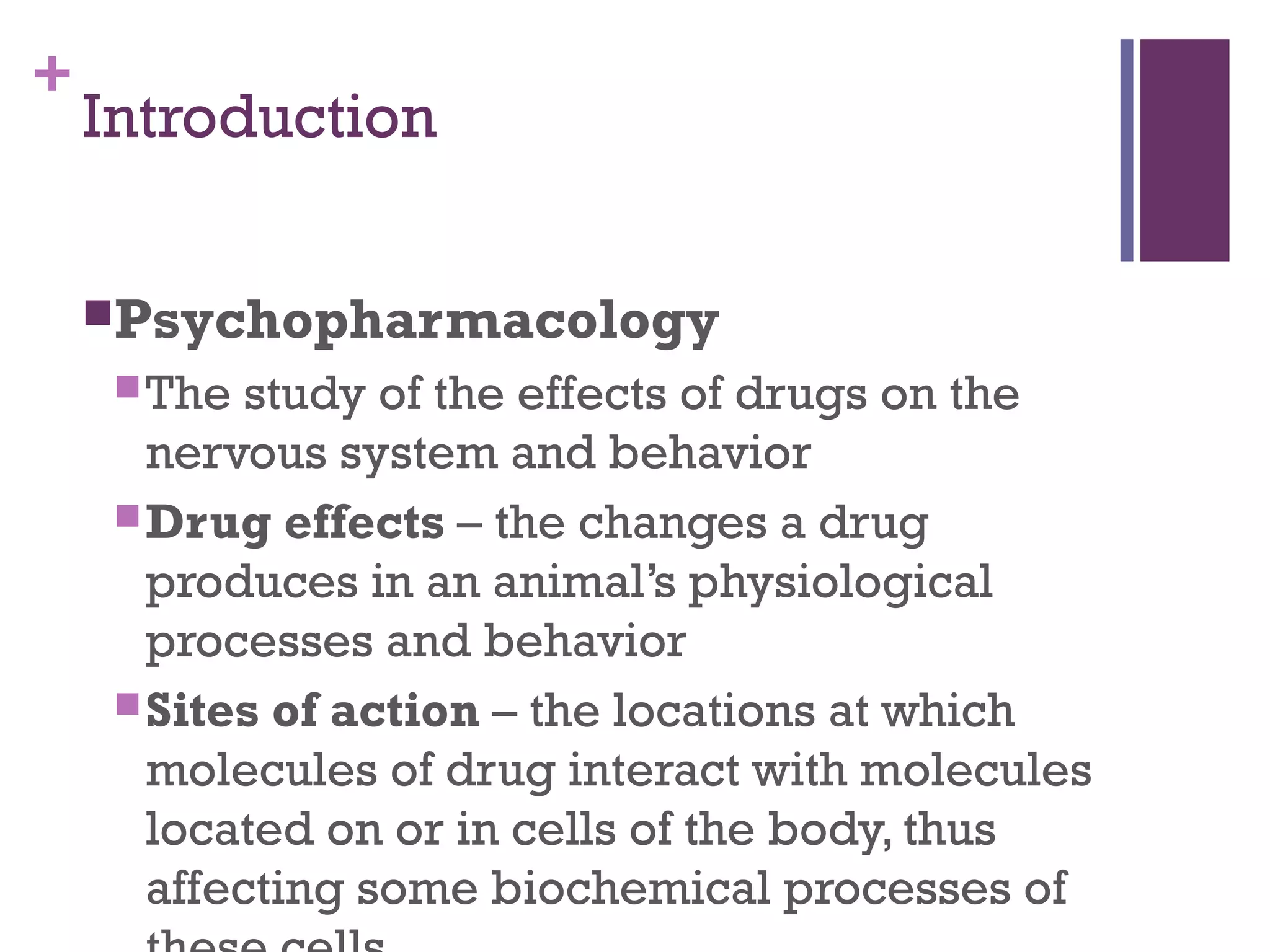 introduction to Psycopharmacology | PPT