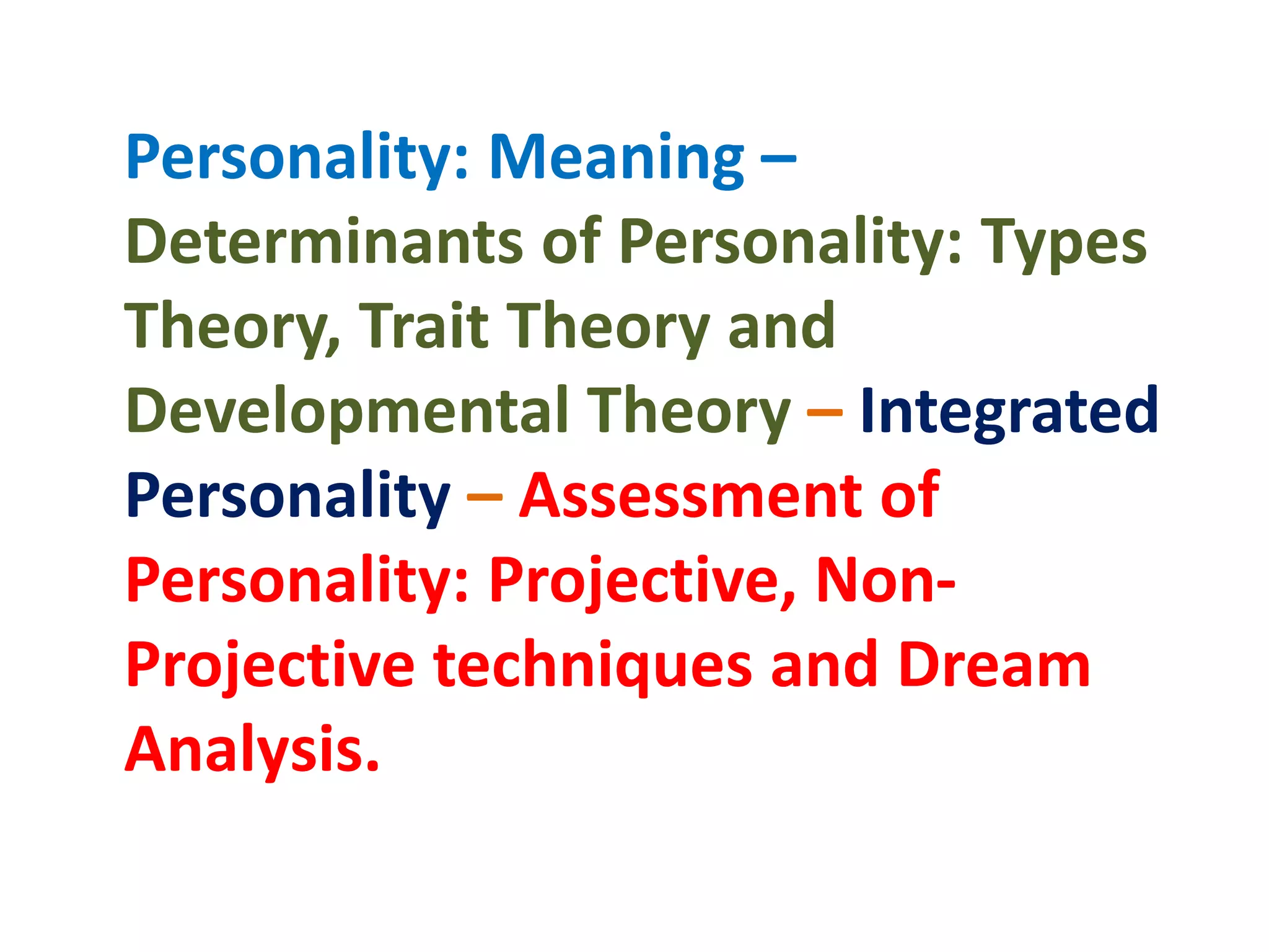 Personality | PPTX