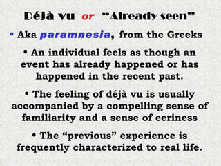 Psy deja vu | PPT