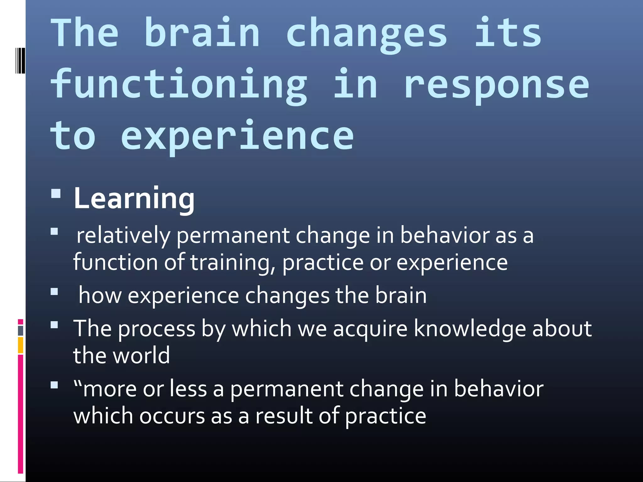 learning,memory and amnesia | PPT