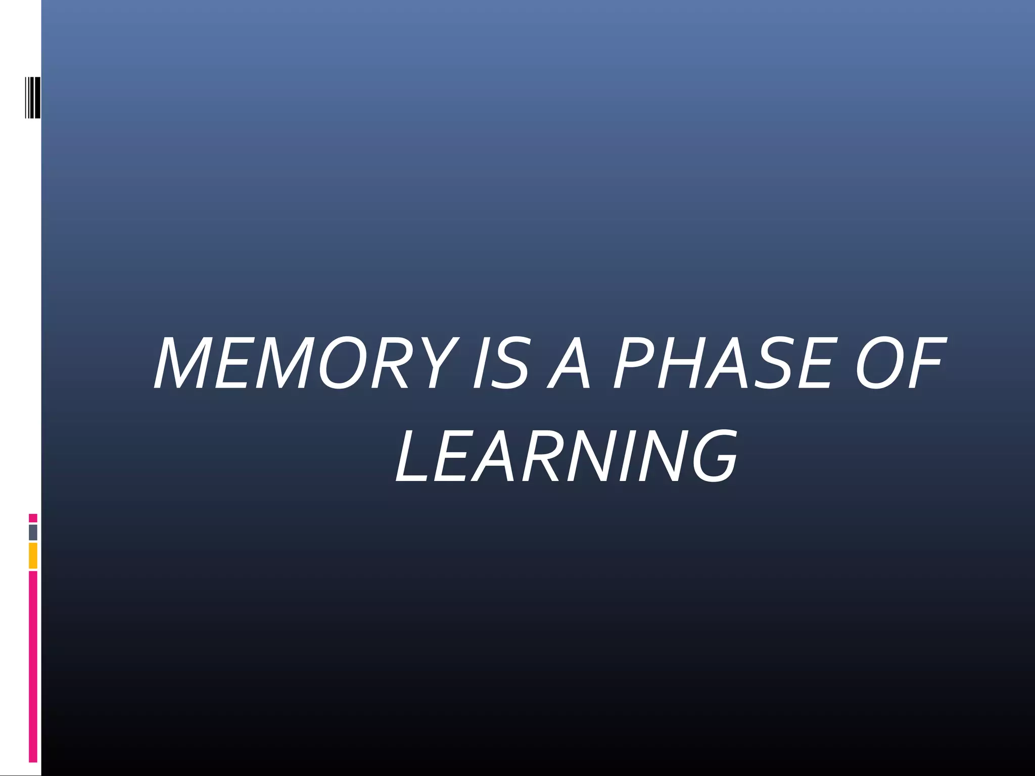 learning,memory and amnesia | PPT