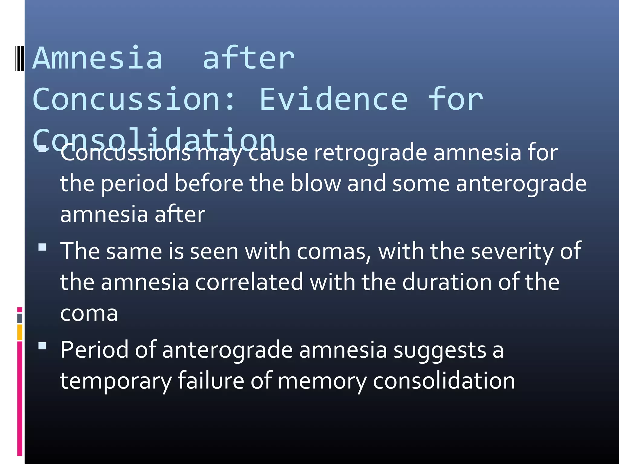 learning,memory and amnesia | PPT