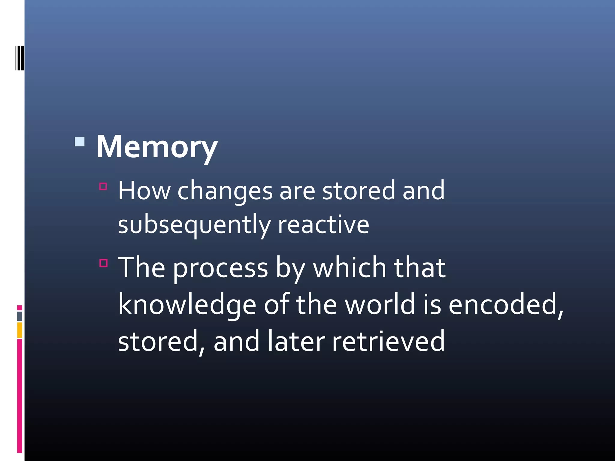 learning,memory and amnesia | PPT