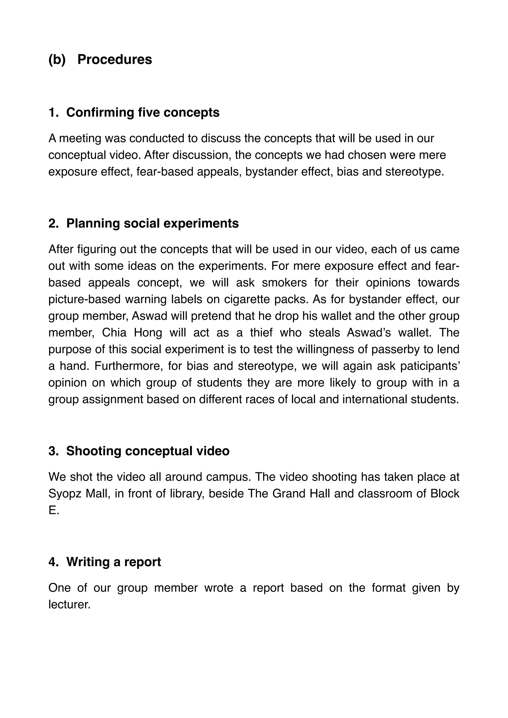 Psychology final project report | PDF