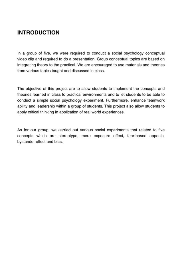 Psychology final project report | PDF