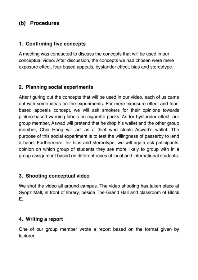 Psychology final project report | PDF