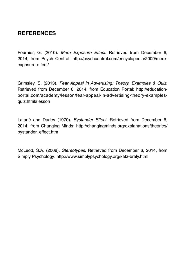 Psychology final project report | PDF