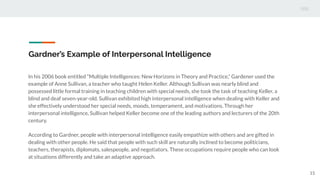 Gardner's multiple Intelligence theories | PPT
