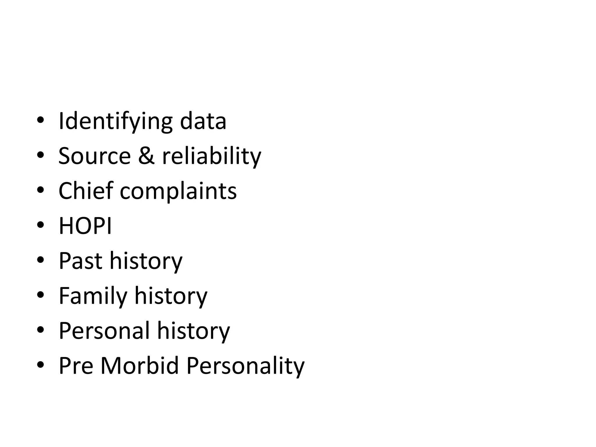 Psychiatry history taking and MSE | PPTX