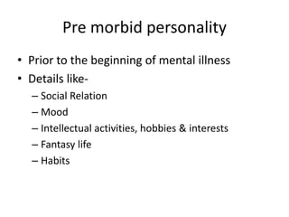 Psychiatry history taking and MSE | PPTX
