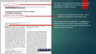 PSYN 101 Library Assignment Guide | PPTX
