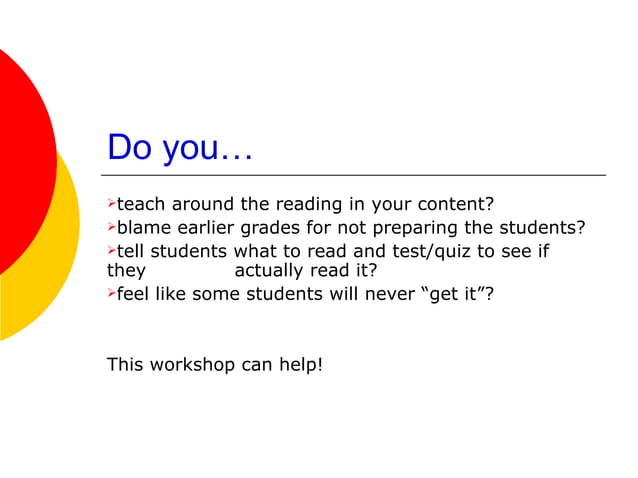 Content Area Reading Strategies | PPT