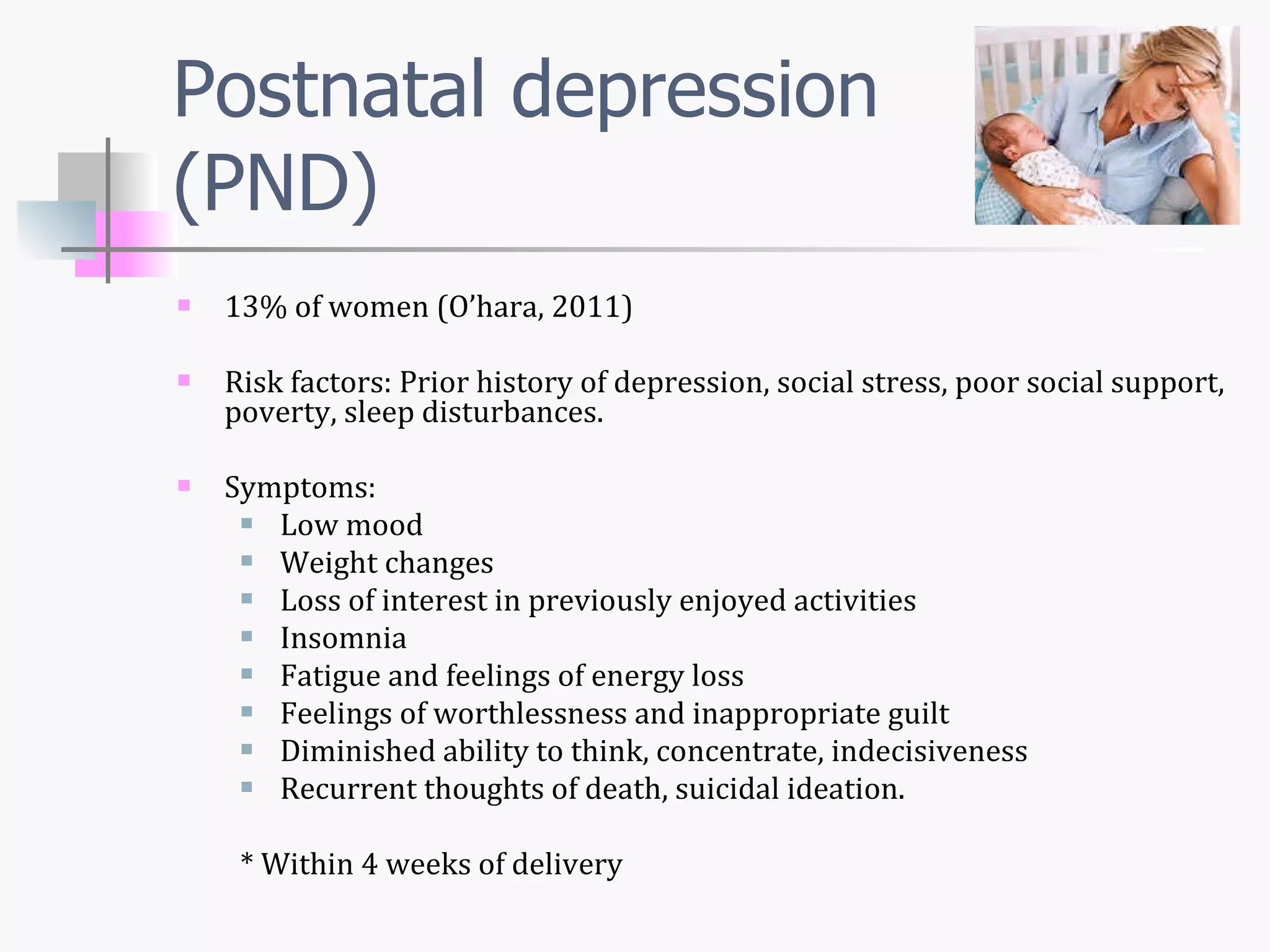 Poor sleep as a risk factor for postnatal depression | PPT