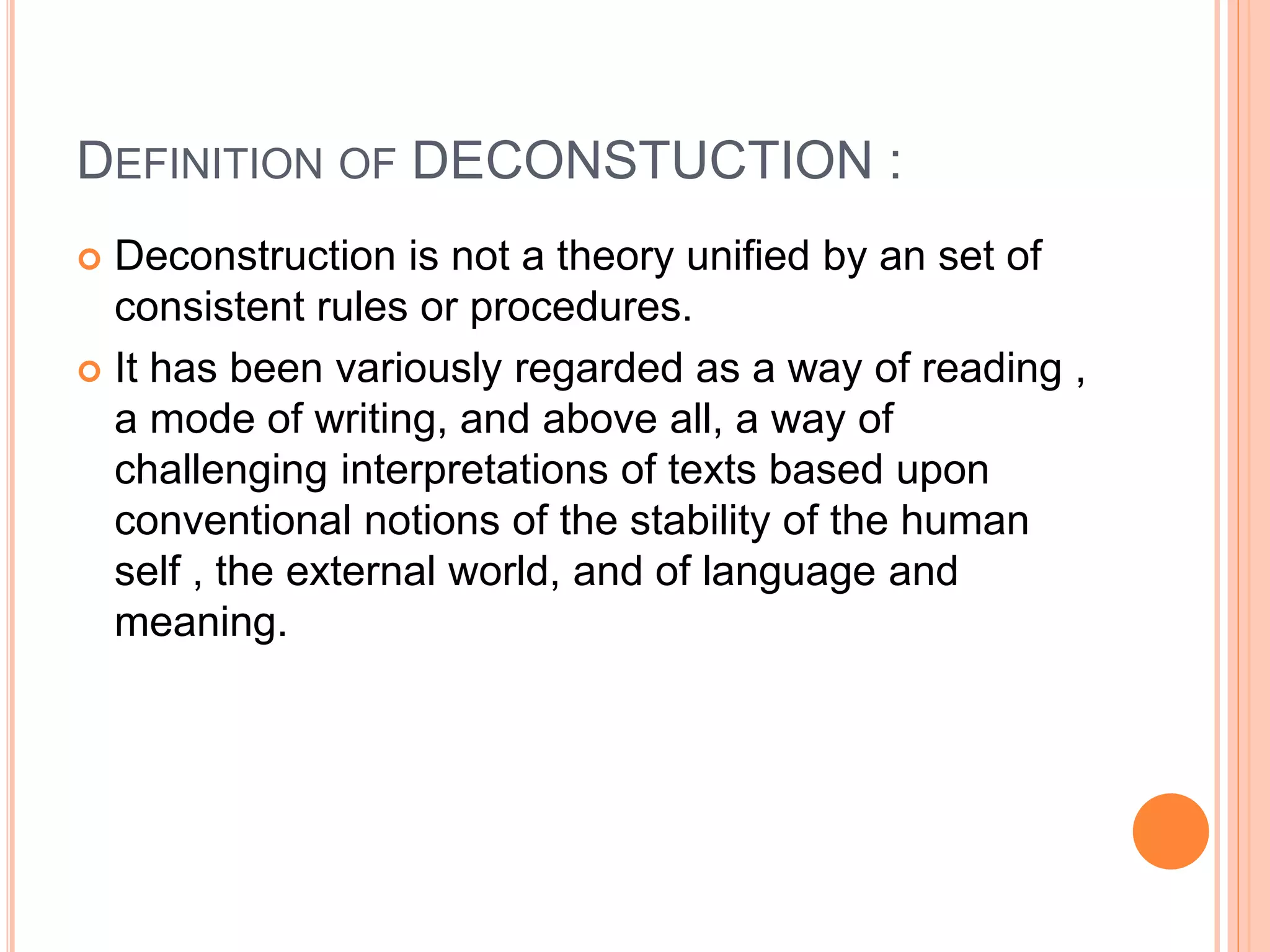 Deconstuction | PPTX