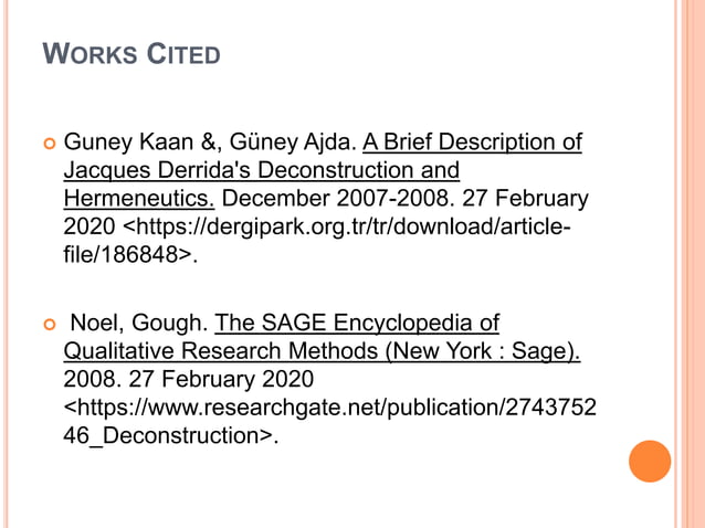 Deconstuction | PPTX