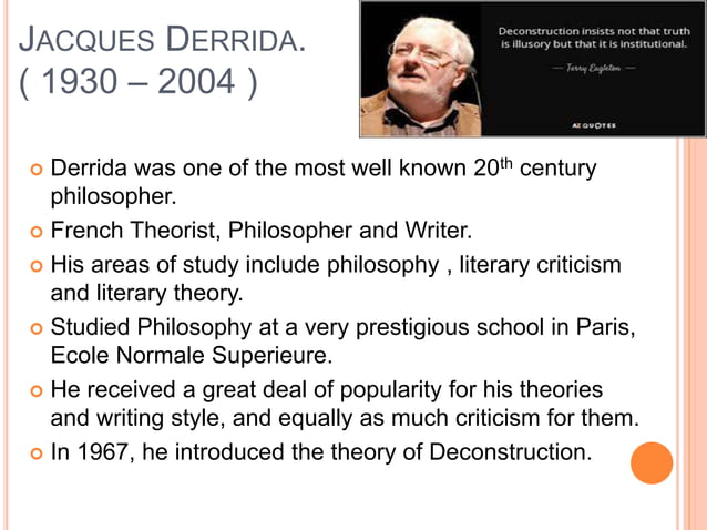 Deconstuction | PPTX